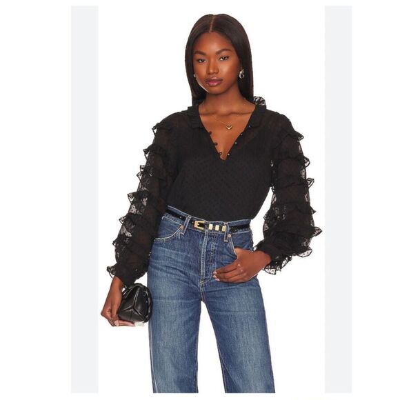 Cleobella | Tops | Cleobella Black Phoebe Blouse | Poshmark